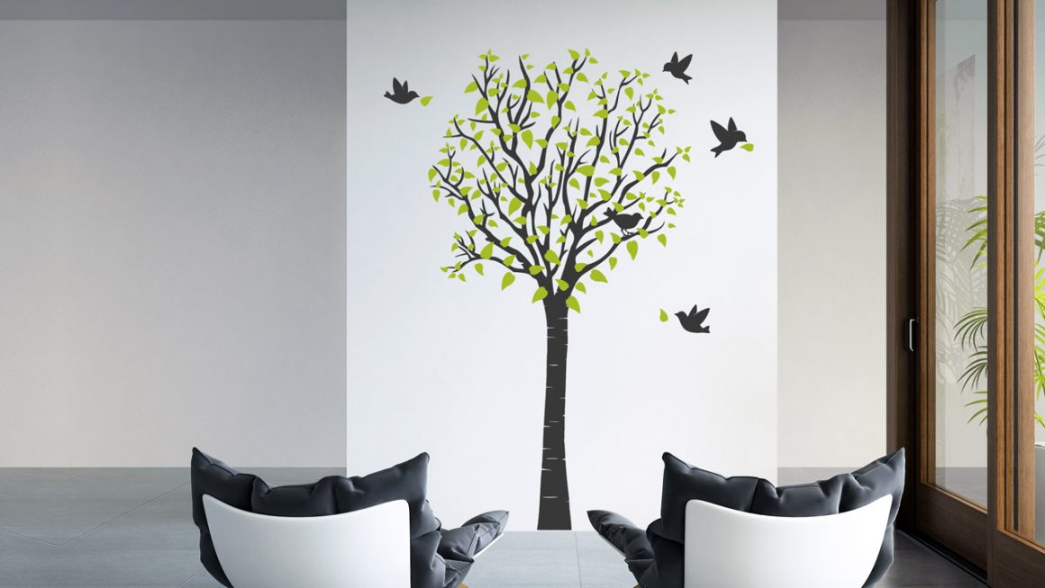 Bäume an der Wand - Dekoration mit Wandtattoos - Dekoration.de