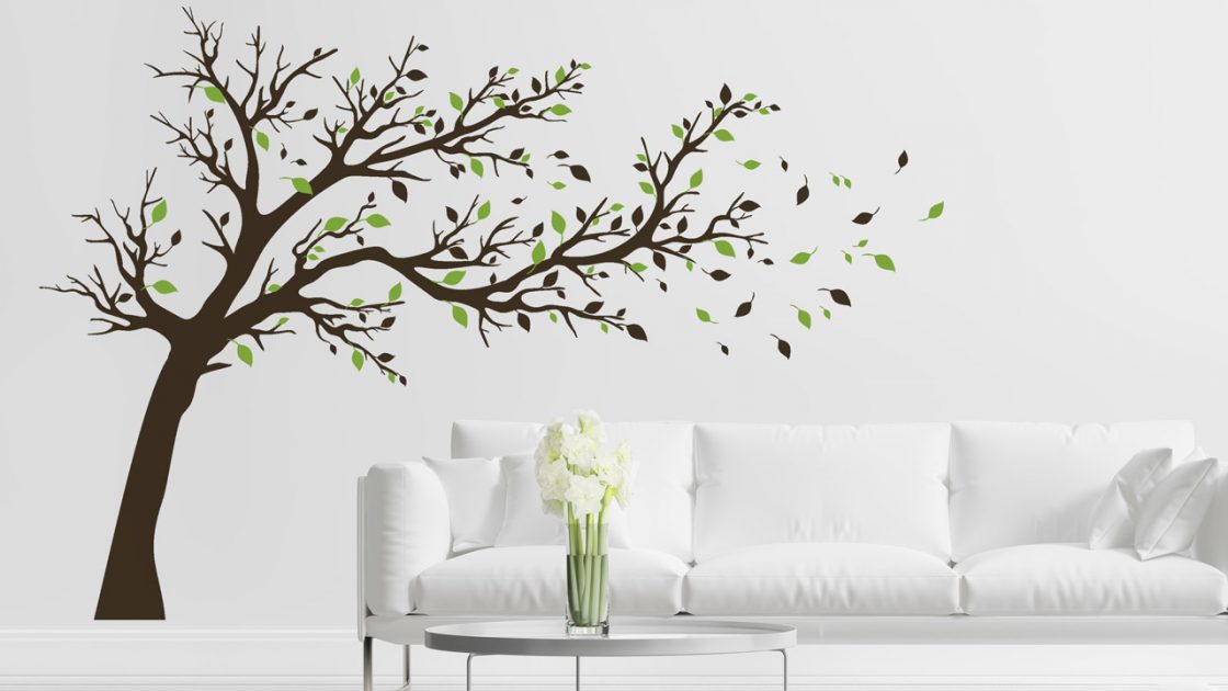 Bäume an der Wand - Dekoration mit Wandtattoos - Dekoration.de